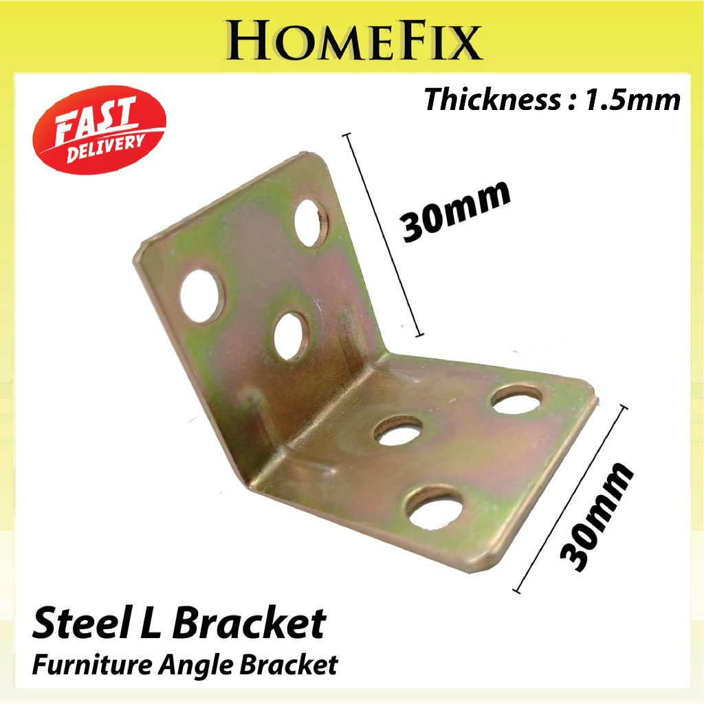 30mm x 30mm x 30mm Furniture Angle Bracket / L Bracket / Corner Joint ...