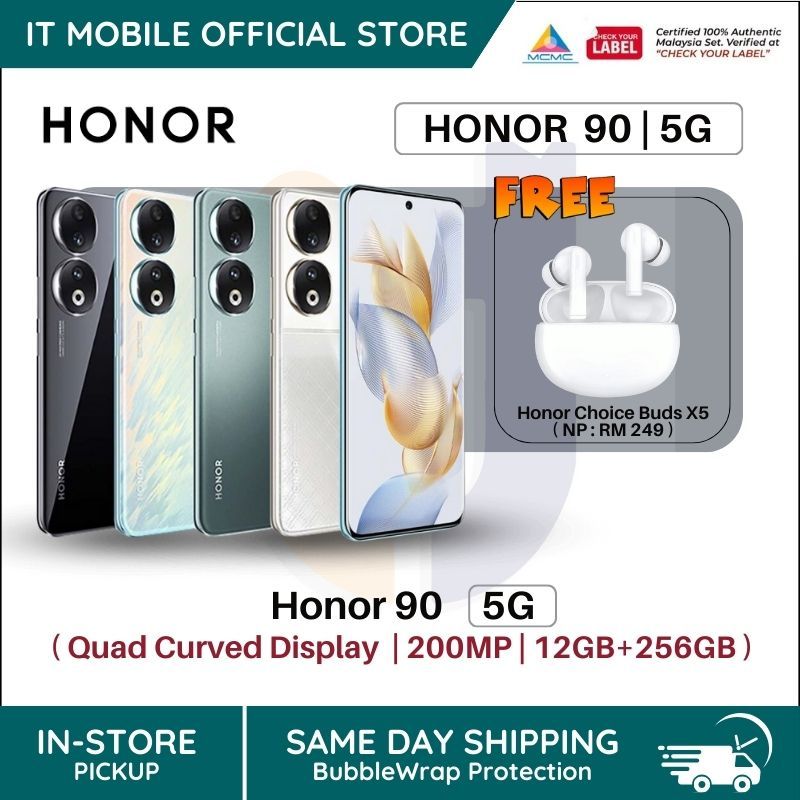 HONOR 90 5G Smartphone | 12GB + 256 / 512 GB ROM | 200MP Super Sensing ...