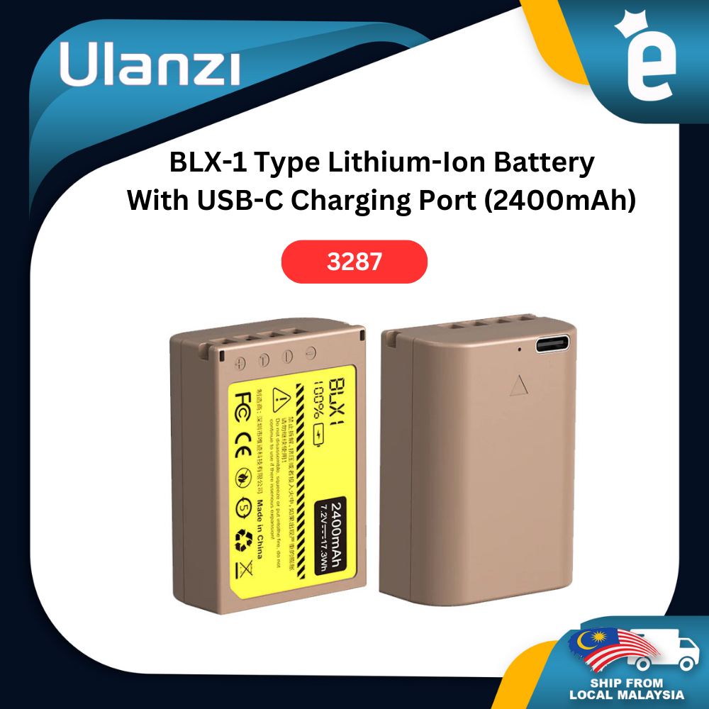 Ulanzi Olympus BLX-1 Type Lithium-Ion Battery With USB-C Charging Port ...