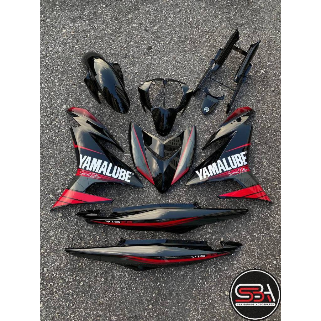 ORIGINAL YAMAHA HLY 100% COVERSET BODYSET YAMAHA Y15 Y15ZR V1 V2 HITAM ...
