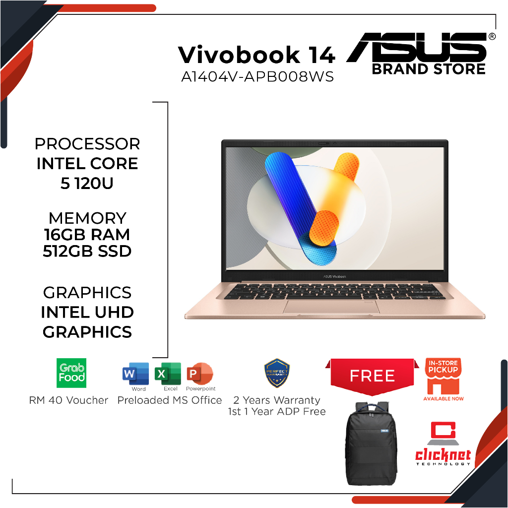 ASUS VIVOBOOK 14 A1404V-APB007WS / A1404V-APB008WS ( Intel Core5 ...