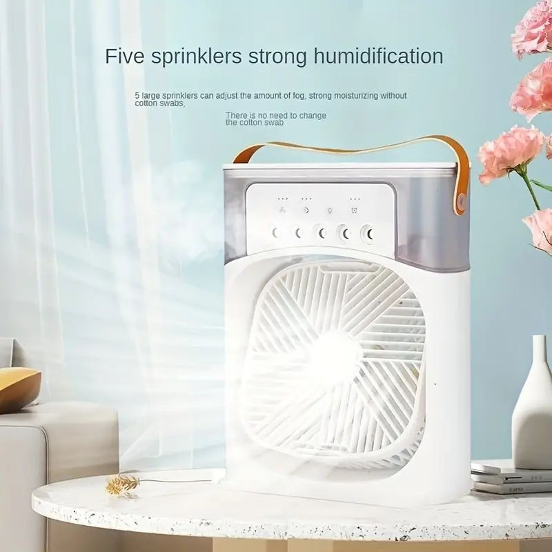 6 Inches Air Conditioner Cooling Fan With 5 Sprays Air Conditioner Air ...