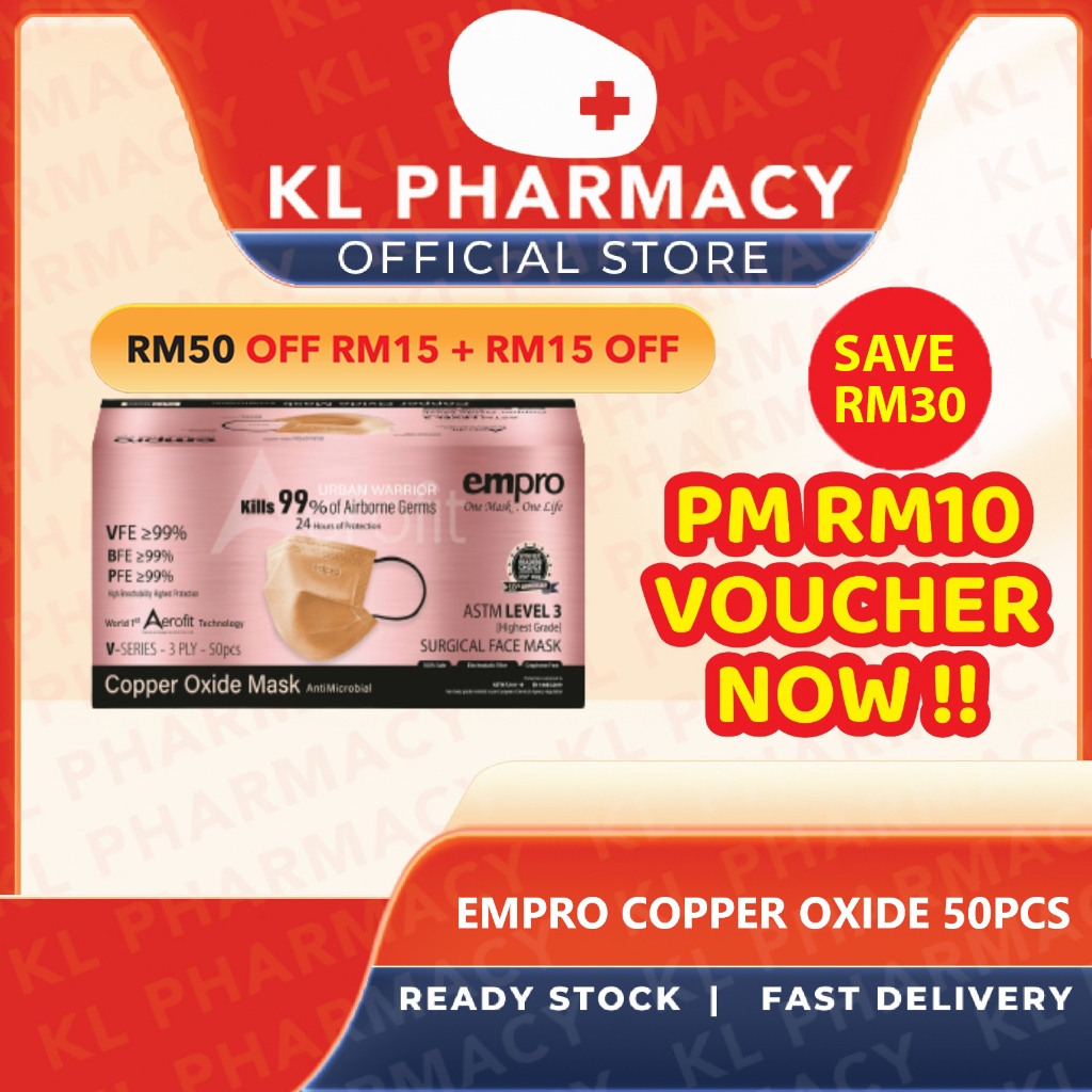 Empro Urban Warrior V Series 3 Ply Aerofit Surgical Face Mask Copper ...