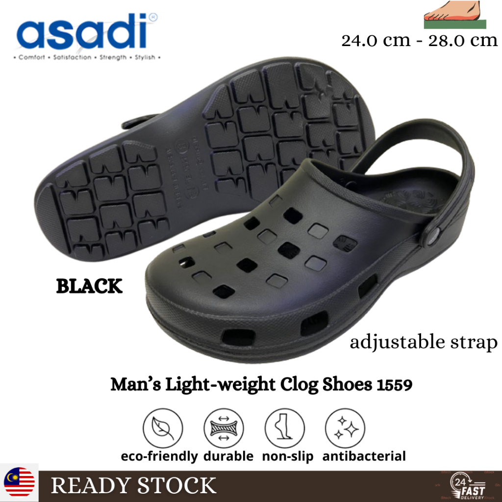 asadi unisex breathable clog shoe 1559 | kasut asadi clog strap ...