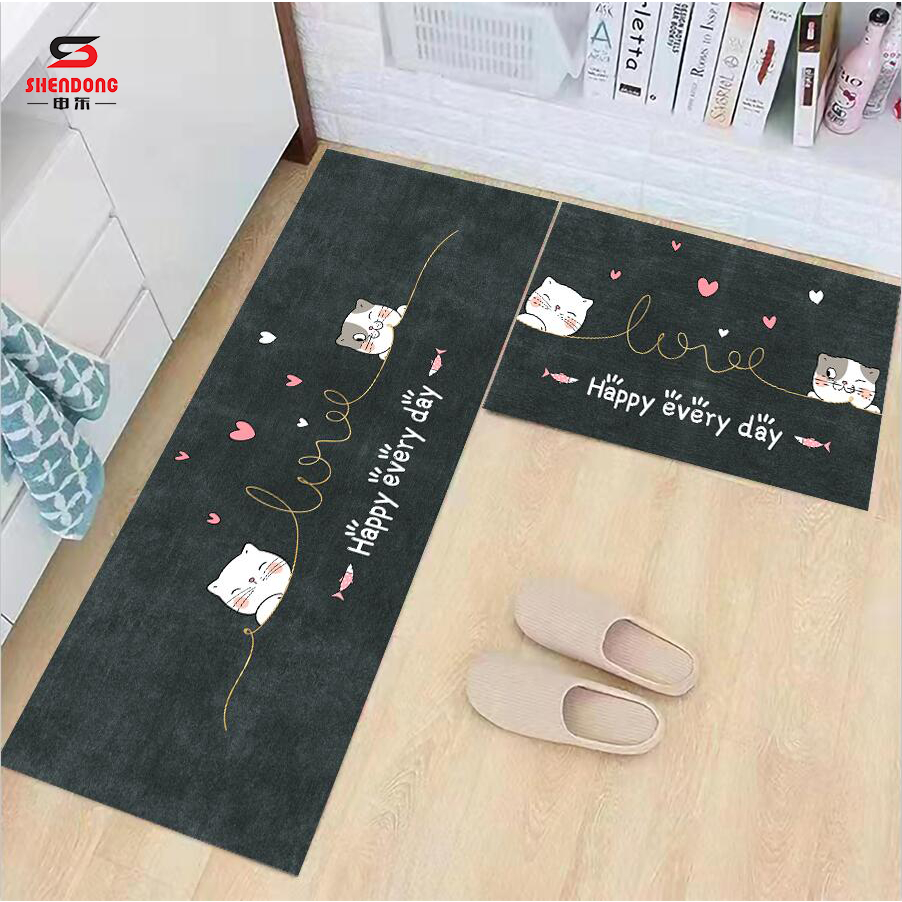 M (40*60 +40*120cm) 2 in 1 Crystal Velvet kitchen mat / Rugs / Floor ...