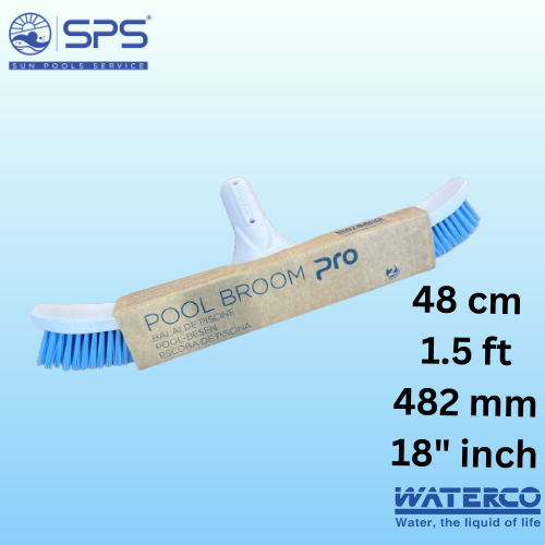 BRAND WATERCO CURVED POOL BROOM PRO AUS HANDLE - NYLON WALL BRUSH 18 ...