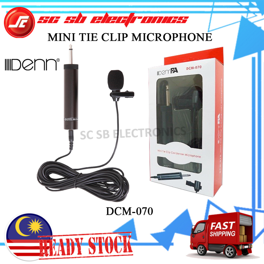 DENN MINI TIE CLIP MICROPHONE / CONDENSER MICROPHONE / PROFESSIONAL ...
