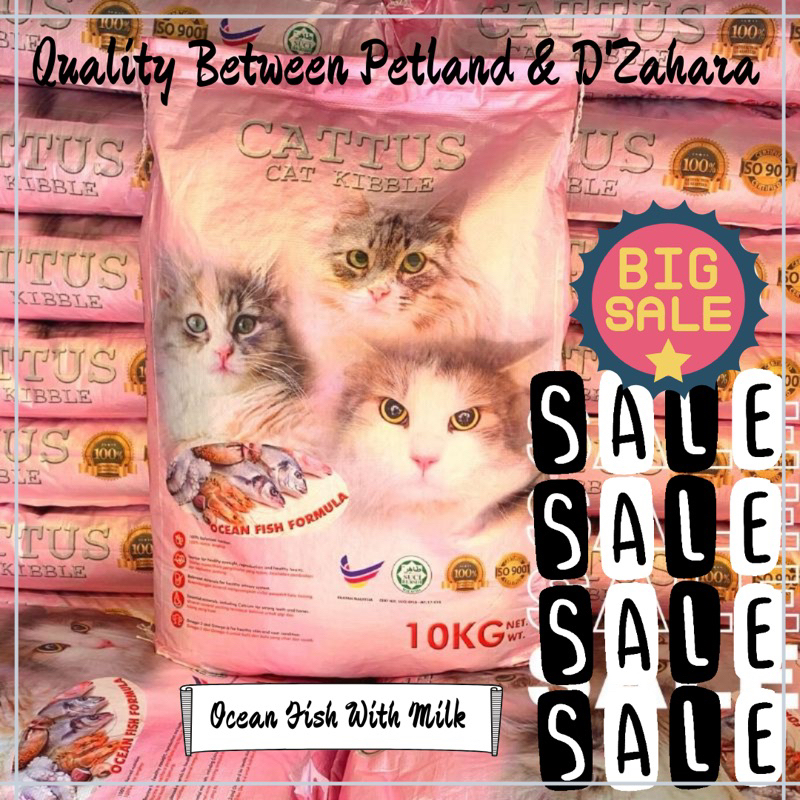Cattus Cat Food Ocean Fish With Milk 10kg Makanan Kucing CATTUS 10kg ...
