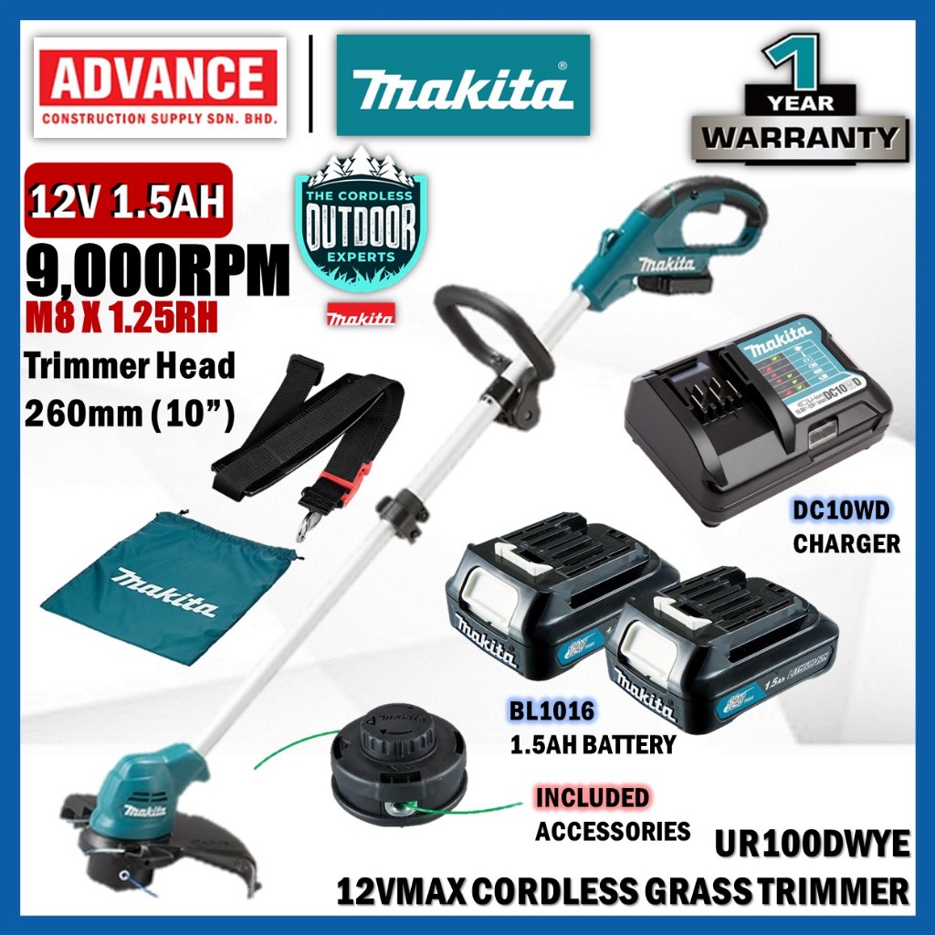 MAKITA UR100DZ / UR100DSME 12Vmax Cordless Grass Trimmer 160MM (6-5/16") | Shopee Malaysia