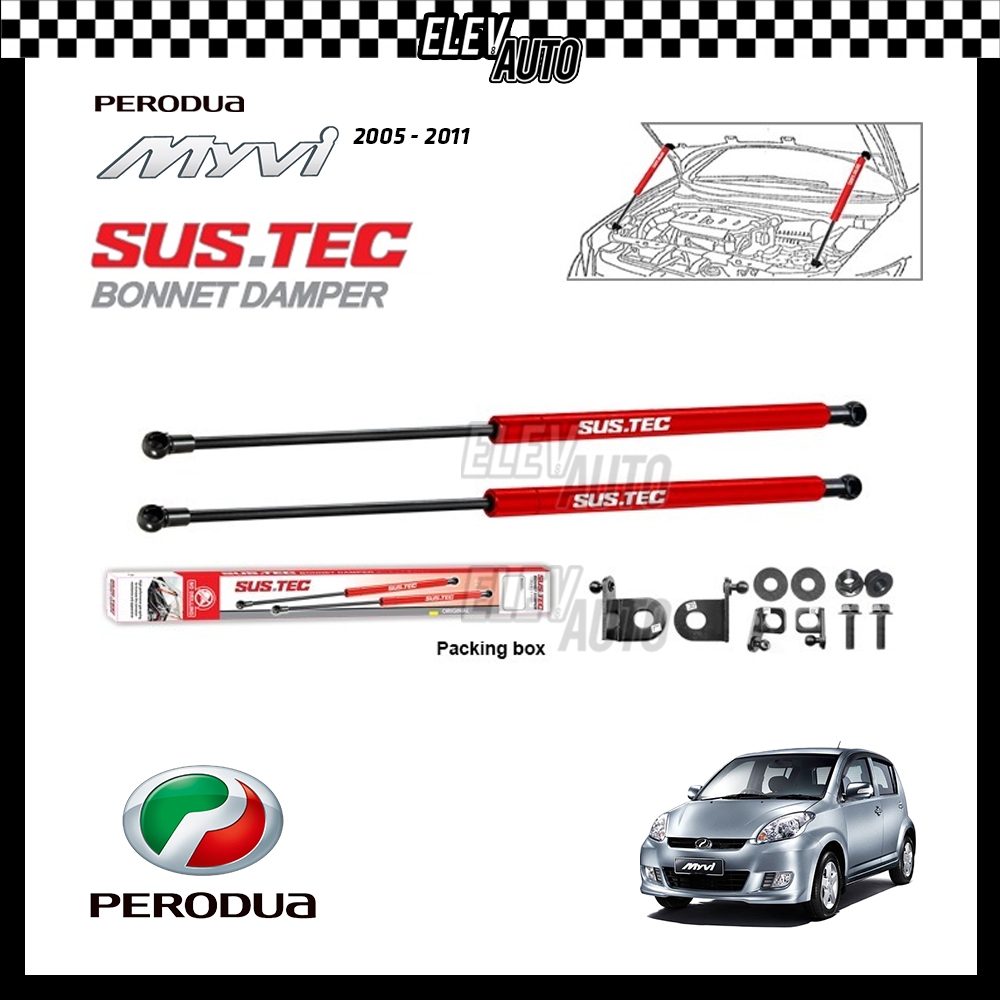 Perodua Myvi 2005 - 2011 SUSTEC Bonnet Damper Bonnet Lifter Absorber Hydraulic Gas | Shopee Malaysia