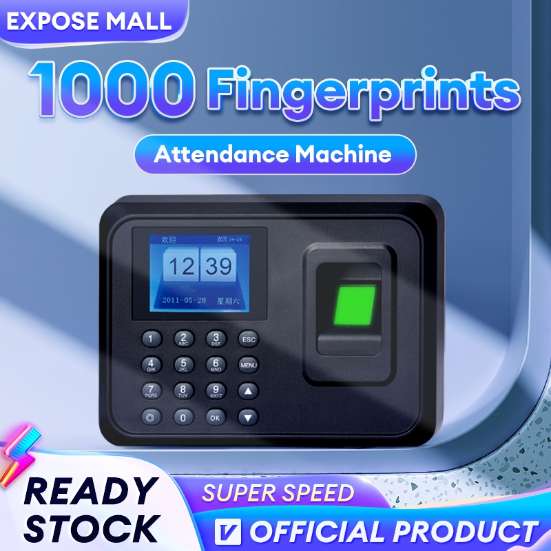 🔥5 Years Warranty🔥Fingerprint Attendance Machine Time Recorder ...