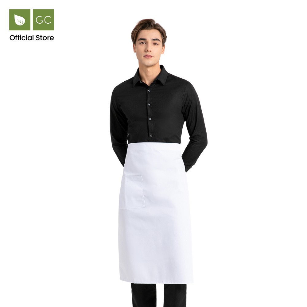 Chef Apron 27" White | Half Apron | Kitchen Apron | Shopee Malaysia