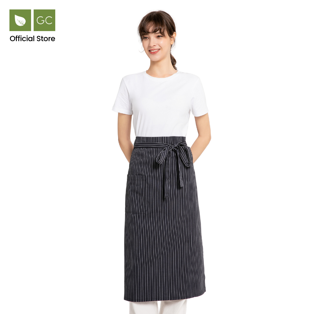 Chef Apron Small Stripes | Half Apron | Kitchen Apron | Shopee Malaysia