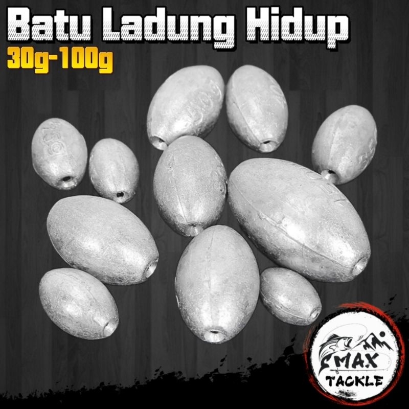 Batu Ladung Hidup Egg Sinker Pancing Laut / Sungai Fishing Sinker ...