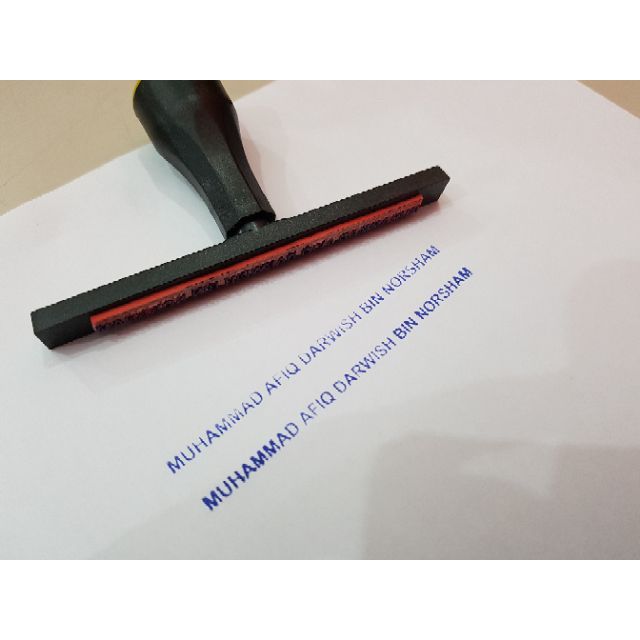 Rubber stamp nama untuk cop buku sekolah | Shopee Malaysia