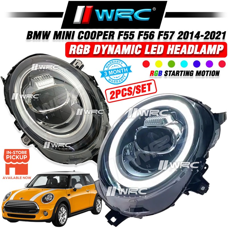 BMW Mini Cooper F55 F56 F57 2014 - 2021 RGB Dynamic Led Headlamp ...