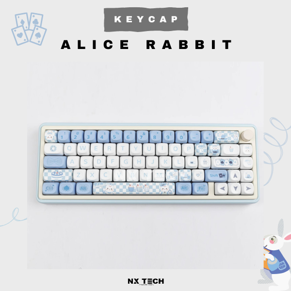 Alice Rabbit MOA Profile PBT Keycap Set for Mechanical Keyboard ...