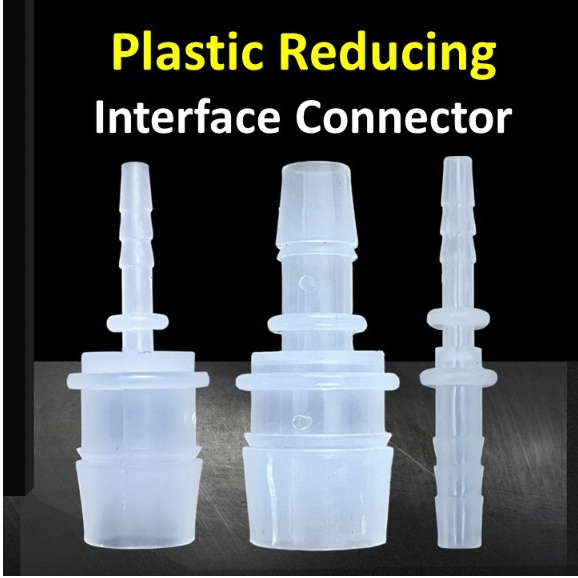 Aquarium Air Valve Connector Straight Clear White Plastic Air Tubing ...