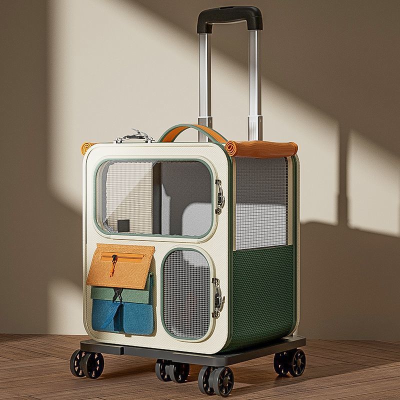 Large Pet Trolley Case Travel Pet Carrier Bag Portable Cat Backpack ...