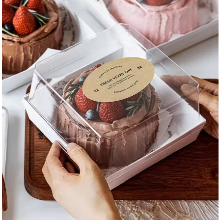 AR - (10 Pcs) 6 Inch Microwaveable/Oven/Steam Square Cake Paper Box ...