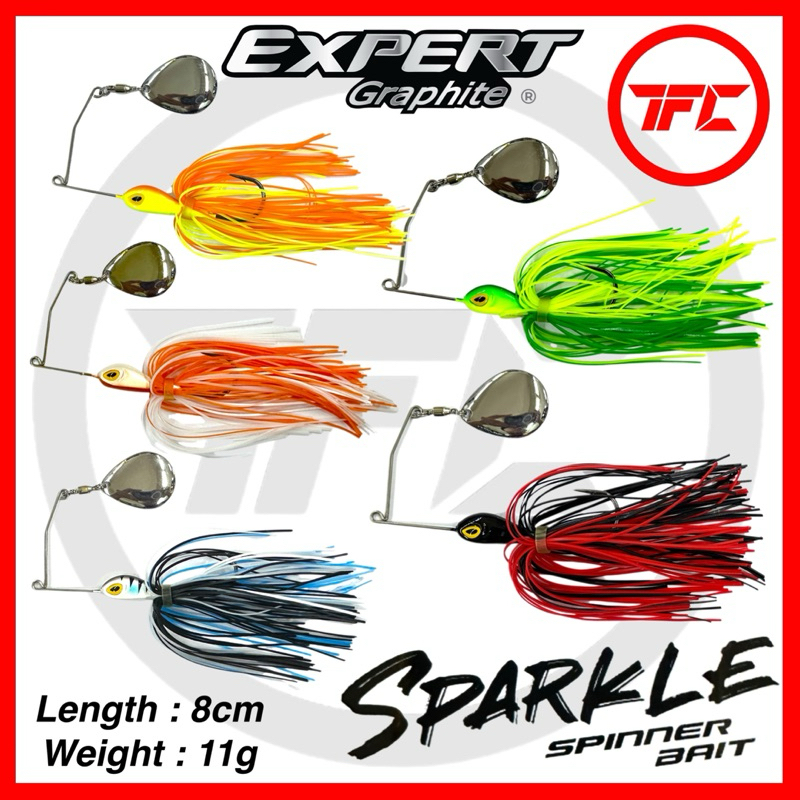 Expert Graphite Sparkle & Rattle Spinner Bait & Buzz Bait Heavy Duty ...