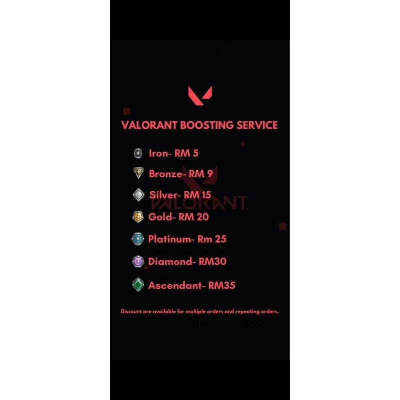 Valorant Boosting Services ( cheapest 🤩 ) | Shopee Malaysia