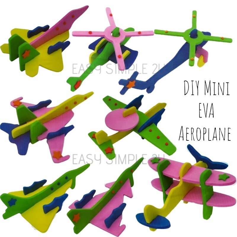 (1 Piece) Kid 3D DIY Mini EVA Aeroplane Airplane EVA Puzzle Plane ...