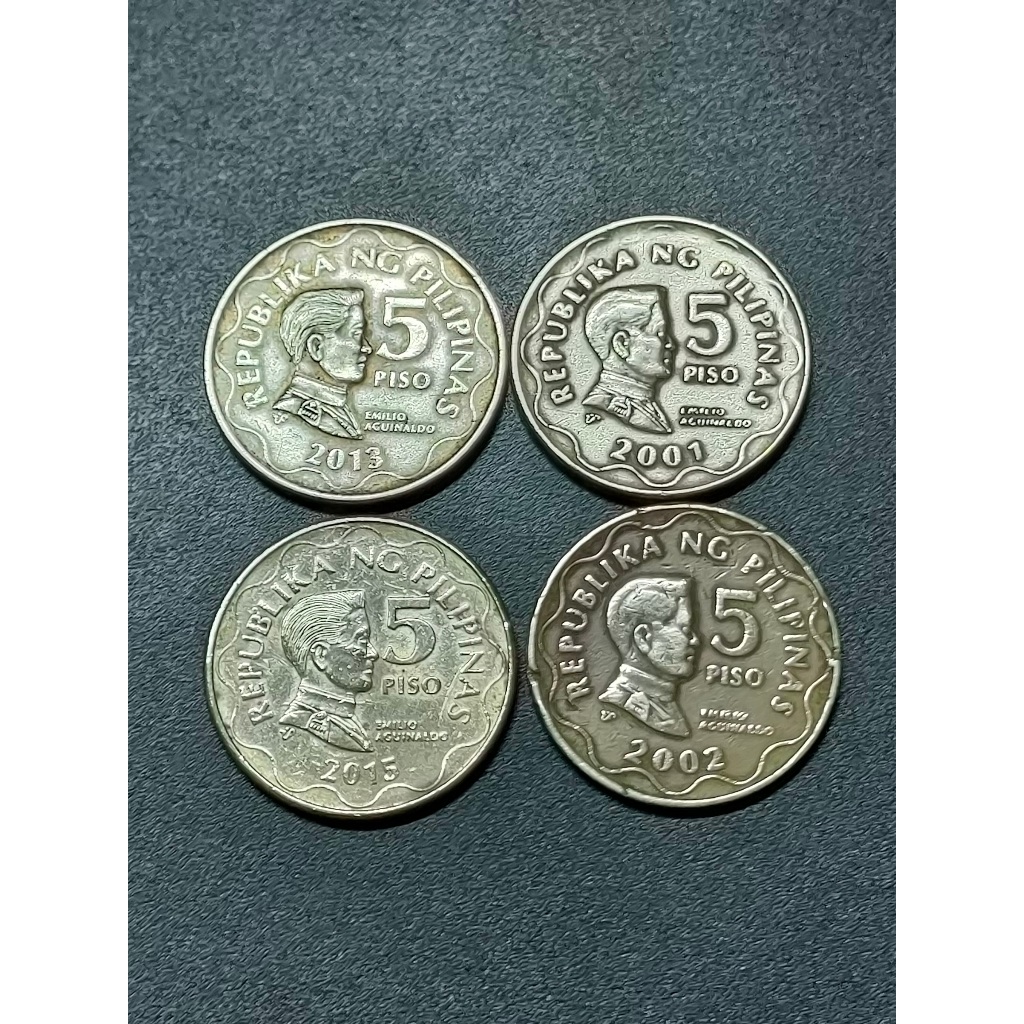 Philippines 5 Piso Coin 1993 ( 4 Coins ) | Shopee Malaysia