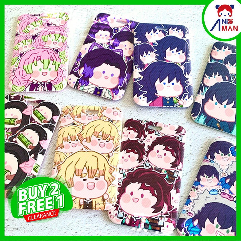 Demon Slayer Kimetsu no Yaiba Card Holder Lanyard Card Case 鬼灭之刃 动漫卡套挂绳 ...