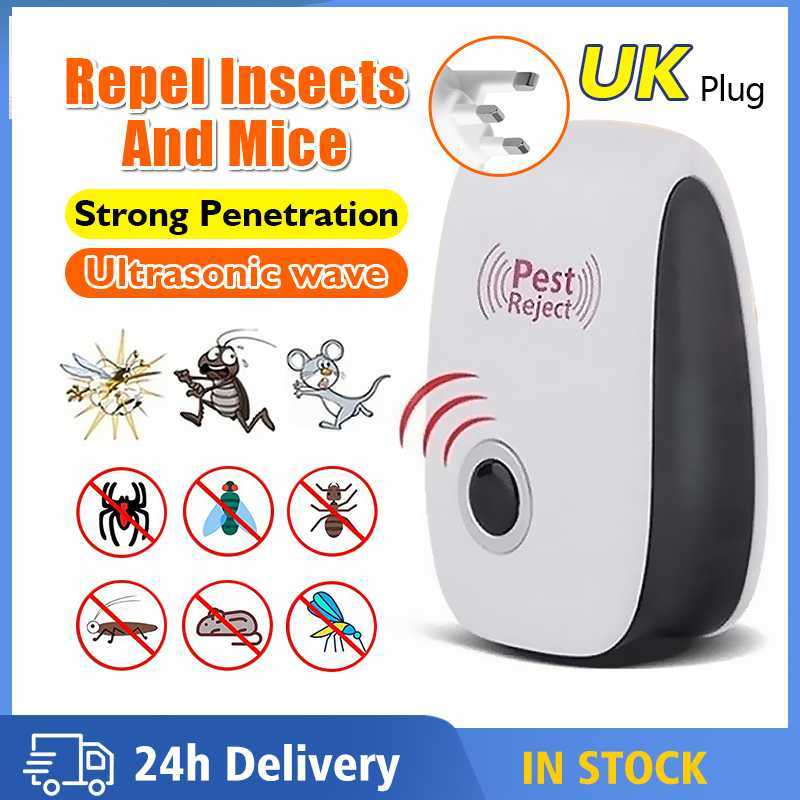 🔥Ultrasonic Pest Repeller Anti Ultrasonic Mosquito Mouse Cockroach ...