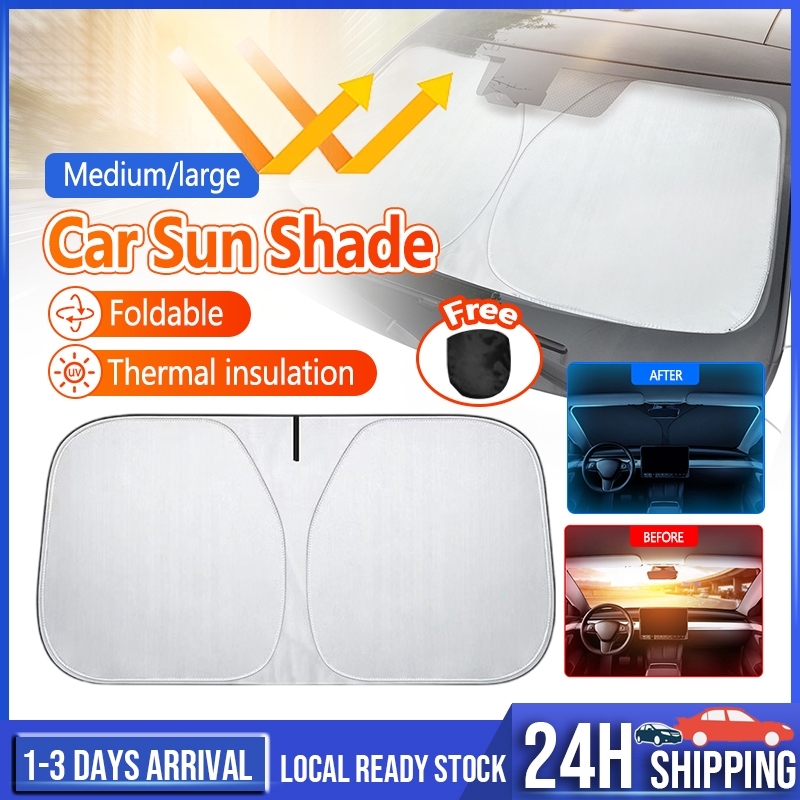 Car Sun Shade Cover UV Protective Car Sunshade Windshield Heat and Sun ...
