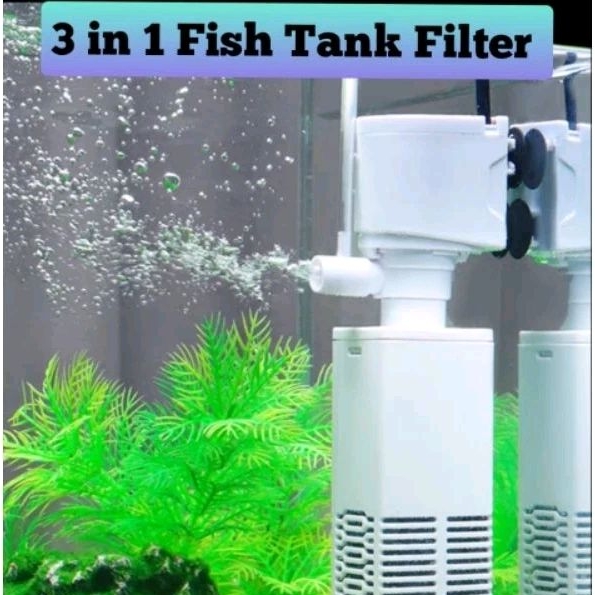 Fish Tank Filter 3 in 1 Oxygen Filter Aquarium Submersible Internal ...