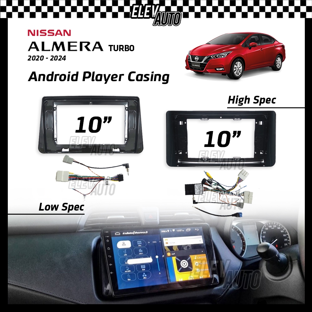 Nissan Almera Turbo 2020 2021 2022 2023 2024 Android Player Casing 10 ...
