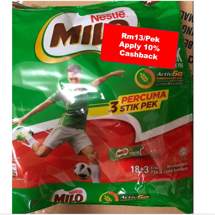 Nestle Milo Original Stik Pek 14/18+3 Sticks x 30g Exp 31/05/2026 ...