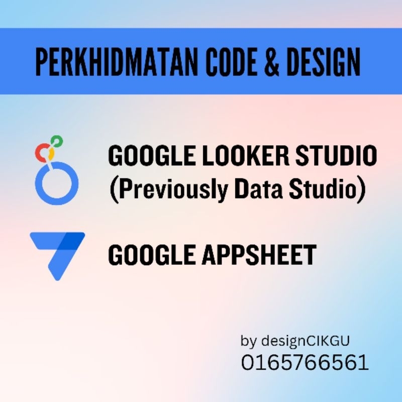 Perkhidmatan Code & Design Data Studio | Appsheet | Custom Service ...