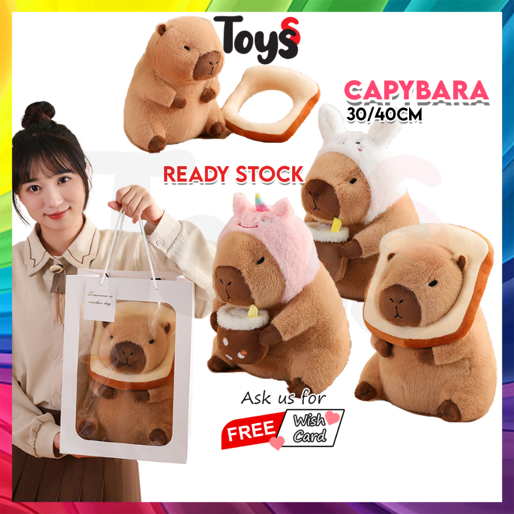 🍊Toyss Capybara Plush Stuffed Animal Capybara Bag Capibara Doll Boneka ...