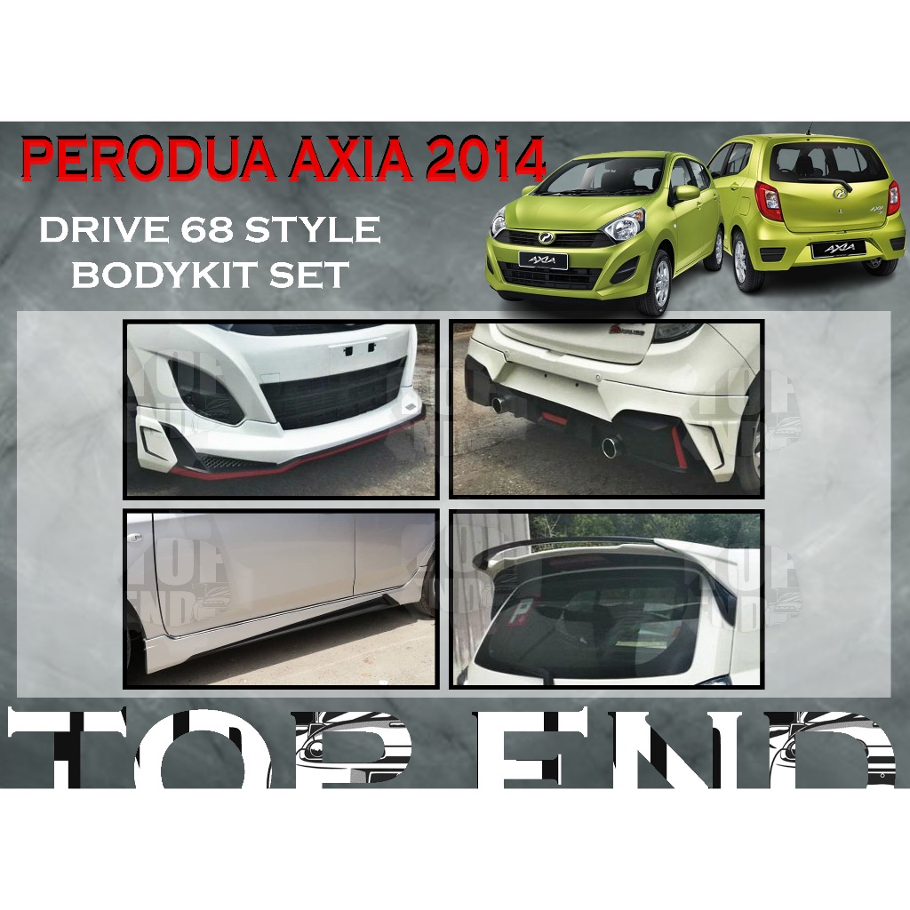 PERODUA AXIA 2014 G SPEC DRIVE 68 STYLE BODYKIT (D68) FRONT SKIRT SIDE ...