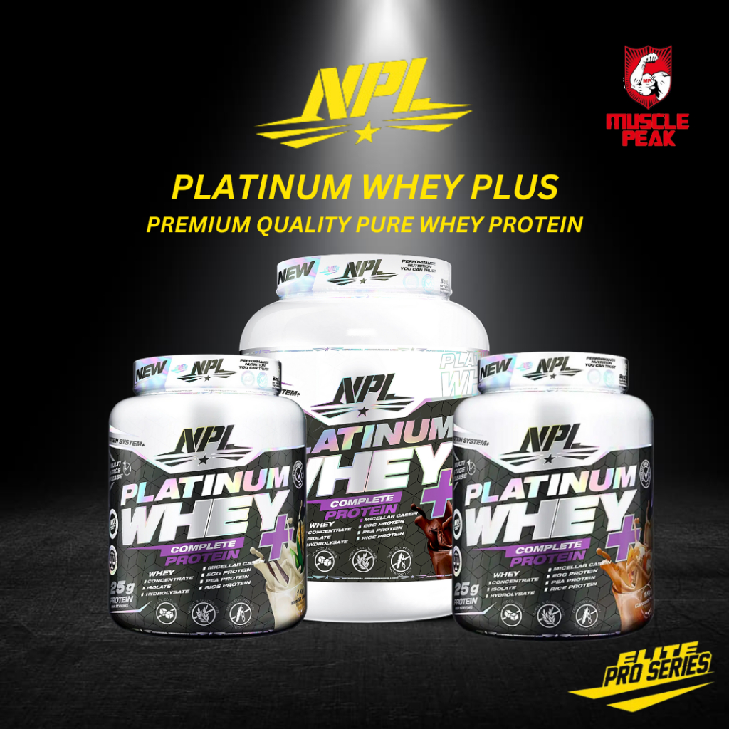 NPL Platinum Whey+ 4.4lbs (2kg)Muscle Recovery Growth Building Casein ...