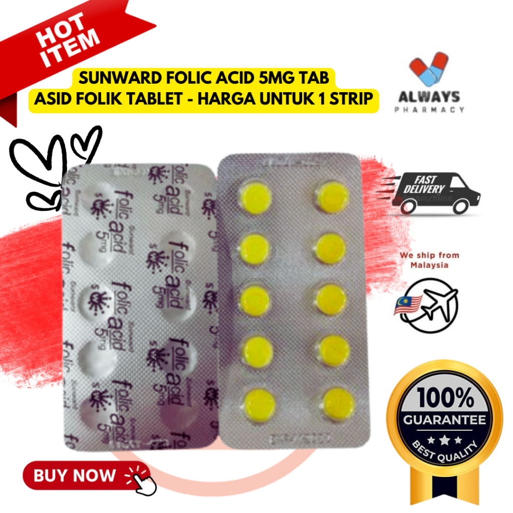 1 STRIP - ASID FOLIK FOLIC ACID - VITAMIN UNTUK PREGNANT DAN KESUBURAN ...