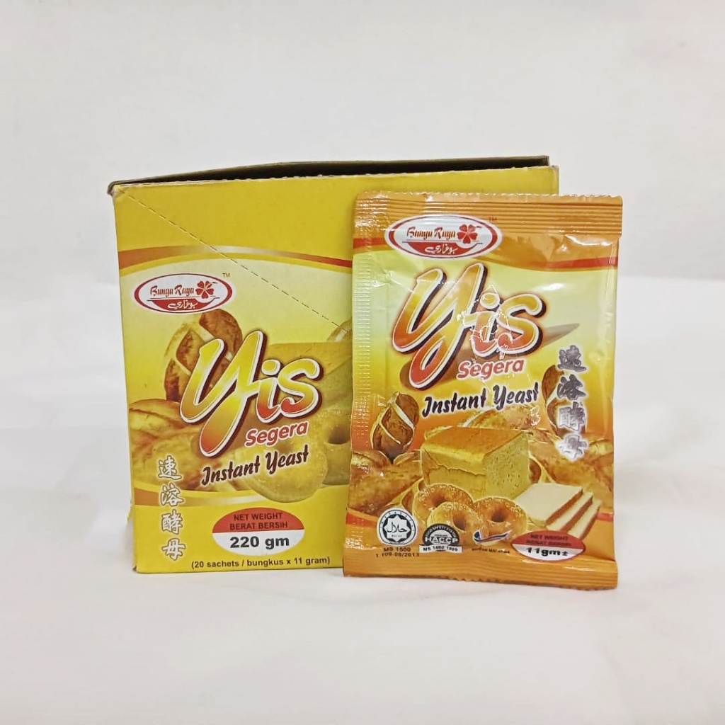 Bunga Raya Yis Segera Instant Yeast Baking Yeast 220g (20 sachets ...
