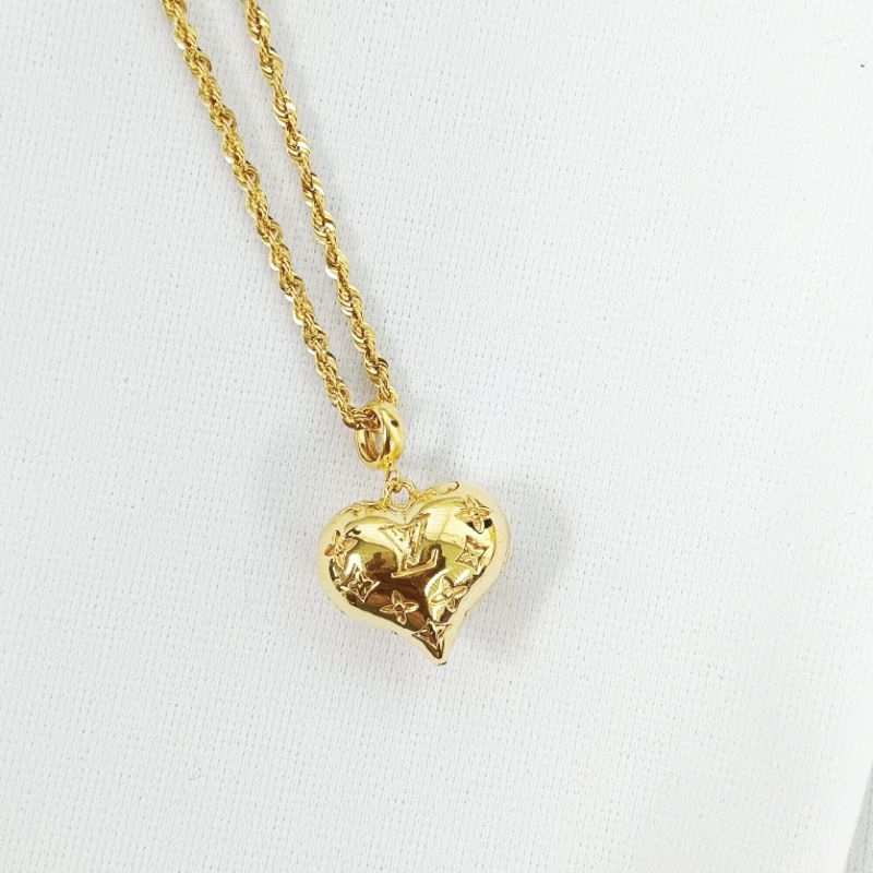 LF Emas 916 LV Love Gemuk hard gold Loket/charm/bead | Shopee Malaysia