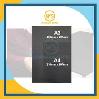 Mounting Board A3 / A4 / Black Cardboard / Craft Board Hitam (1pcs ...