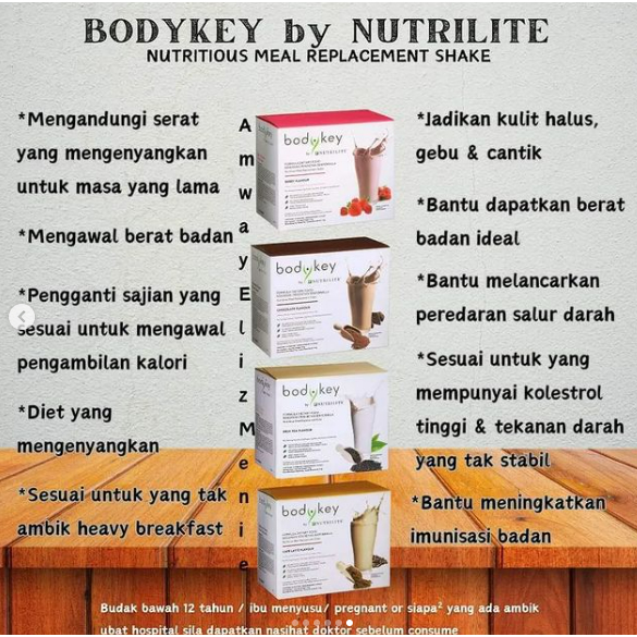 BK Meal Replacement Chocolate Latte Berry Milk Tea key of body Weight Management Nutrilite ...