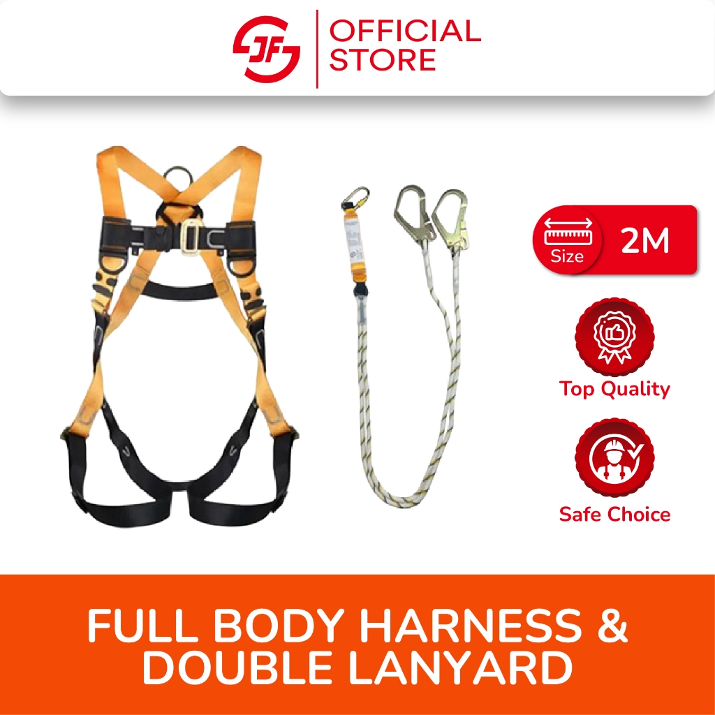 Brand: Jf Ntr Full Body Harness Bk01 With Jf Ntr Double Lanyard Kb02 ...
