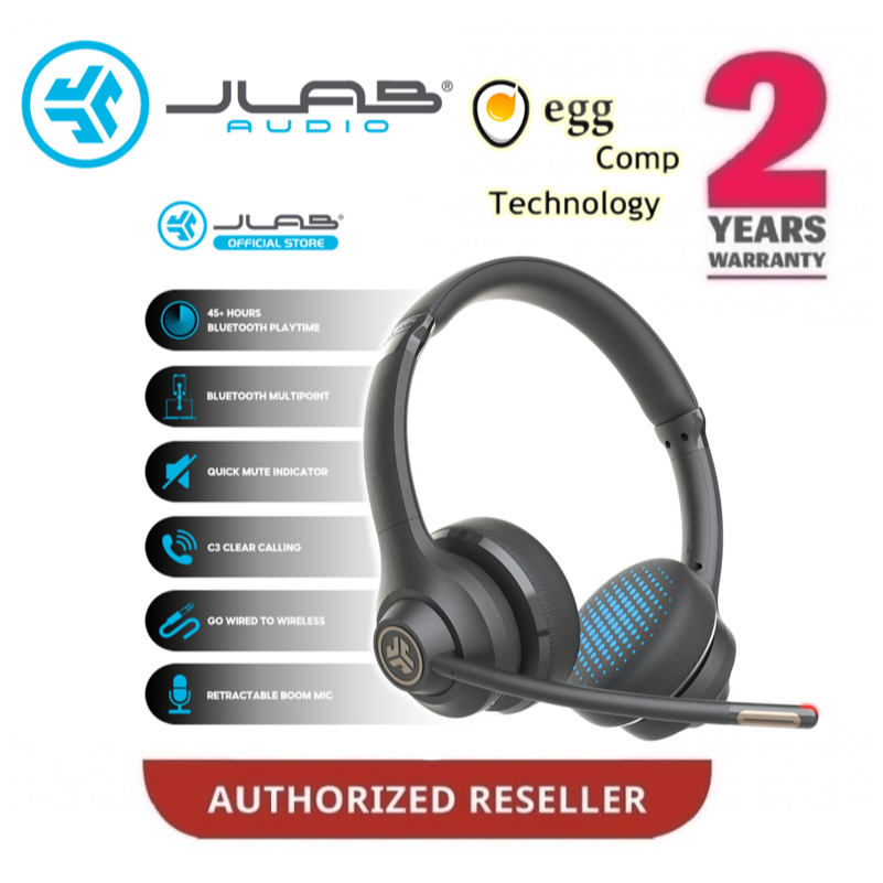 JLab Go Work / Go Work Gen 2 Wireless On-Ear Bluetooth Headset | Shopee ...