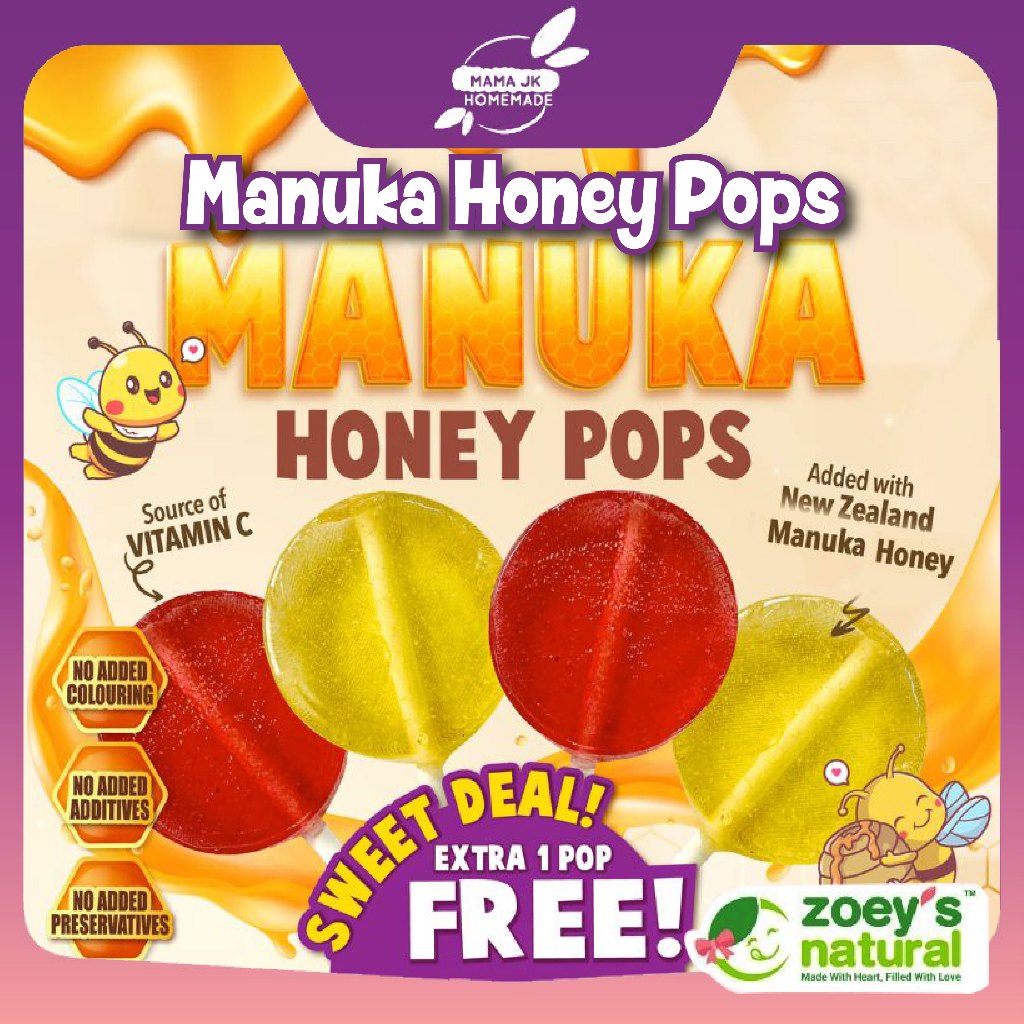 Manuka Honey Pops 麦卢卡蜂蜜棒棒糖 (8pcs) Lollipop Zoey's Homemade | Shopee ...