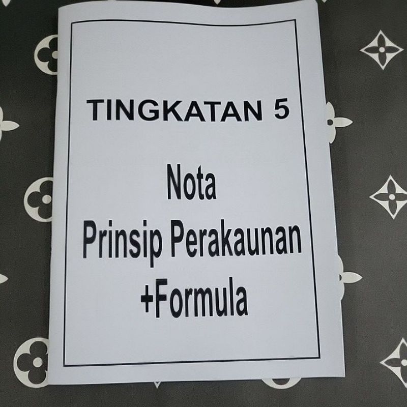 Tingkatan 5 Nota Prinsip Perakaunan | Shopee Malaysia