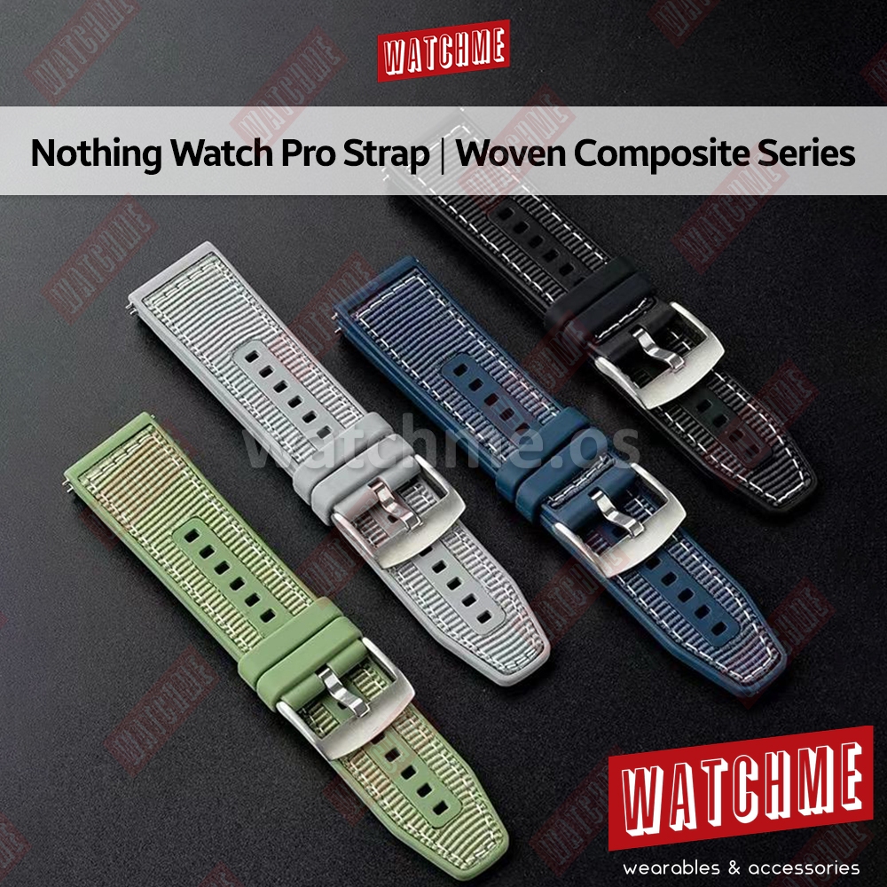 Nothing Watch Pro (by CMF) Strap, Woven Composite Strap 22mm, Stainless ...