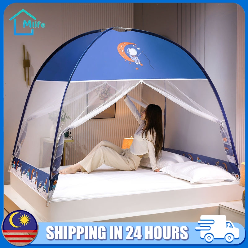 Mosquito Net Adult Foldable jaring nyamuk Kelambu Dewasa Kelambu SINGLE ...