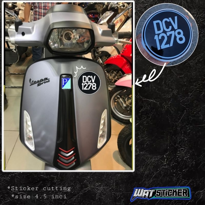 Nombor Plate Bulat Motor Sticker (Custom Design Pattern) | Shopee Malaysia
